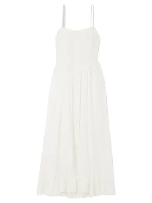 ISABEL MARANT Isabel Marant Erika Embroidered Ramie Midi Dress