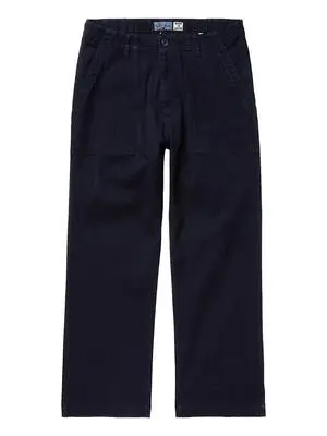 Blue Blue Japan Straight-leg Lyocell-blend Twill Trousers - Blue