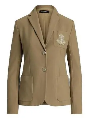 Ralph Lauren Patch Jacquard Single-breasted Blazer - Beige