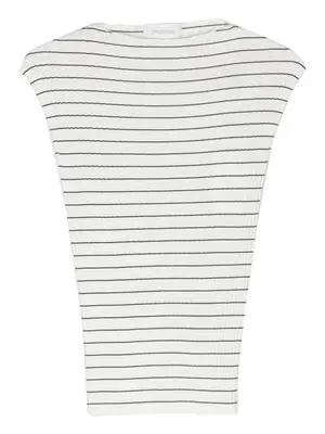 SPORTMAX Striped Ribbed-Knit Top