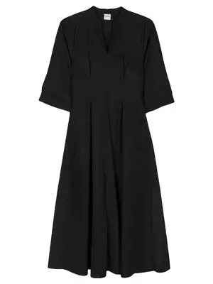 Aspesi Poplin Flared Maxi Dress - Black