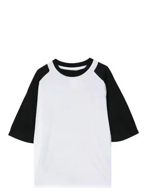 FUMITO GANRYU Two-tone Cotton T-shirt - White