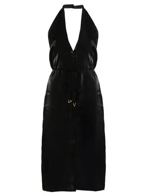 AERON Seraphine Belted Midi Dress - Black