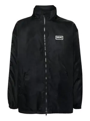 Kenzo Logo-appliqué Striped Jacket - Black