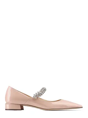 JIMMY CHOO Bing Crystal-strap Ballerina Shoes - Pink