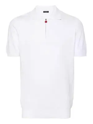Kiton Fine-ribbed Polo Shirt - White
