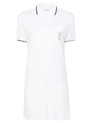 Brunello Cucinelli Stripe-tipping Cotton Minidress - White