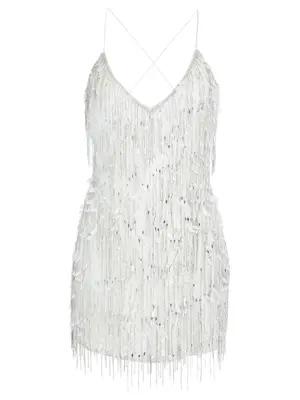 Retrofete Retrofete Haven Embellished Mini Dress White