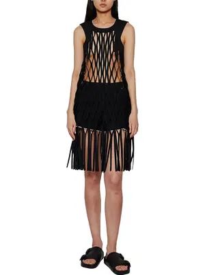 Sacai Layered Midi Dress - Black