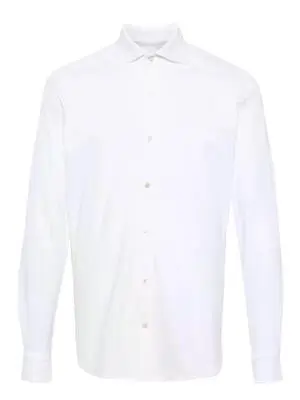 Eleventy Classic-collar Cotton Shirt - White