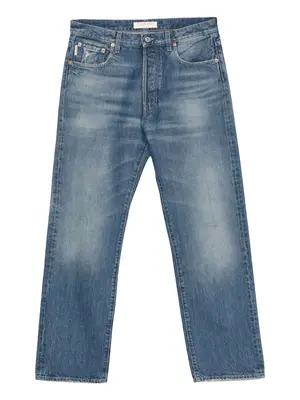 Valentino Garavani V-detail Stonewashed Jeans - Blue