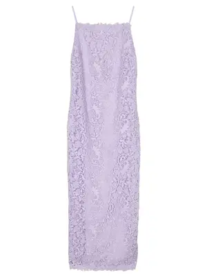 Carolina Herrera Floral-lace Dress - Purple