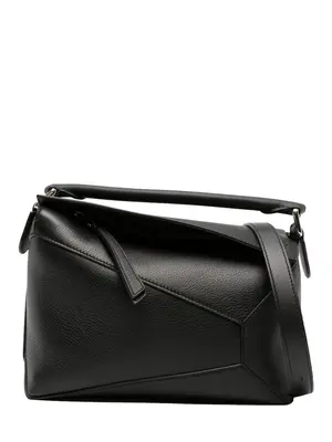 Loewe Small Puzzle Leather Bag - Black