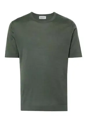 John Smedley Lorca Fine-ribbed T-shirt - Green