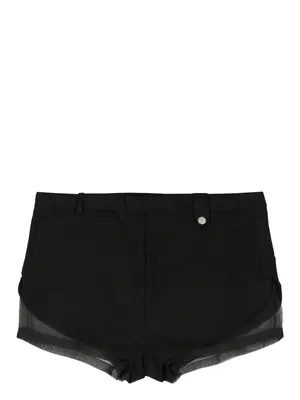 EGONLAB EGONlab. Sheer Panelling Wool Mini Shorts