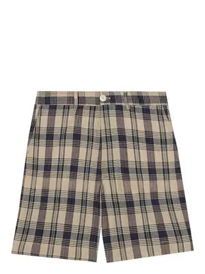ALEX MILL Alex Mill Checked Cotton Shorts Beige