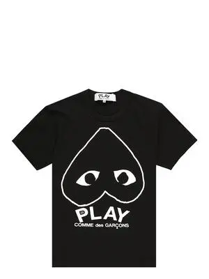 Play Comme Des Garcon Heart Outline Shirt - Black