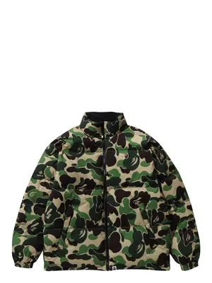 A BATHING APE Abc Camo Reversible Down Jacket - Green