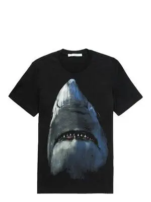 Givenchy Shark Print Cotton Jersey T-shirt - Black
