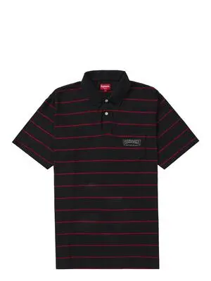 Supreme Thrasher Stripe Polo Shirt - Black
