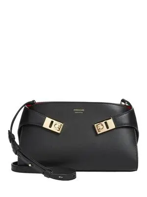 FERRAGAMO Hug Soft Leather Convertible Bag - Nero