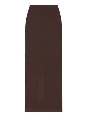 Eterne ÉTERNE Emma Cashmere Maxi Skirt Brown
