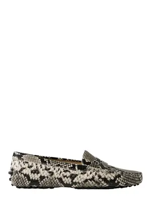 TOD'S Gommino Snake-effect Loafers - Animal Print
