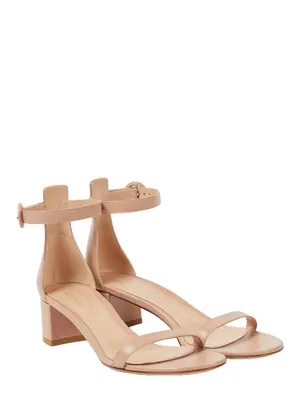 GIANVITO ROSSI Gaeta 45 Leather Sandals Peach