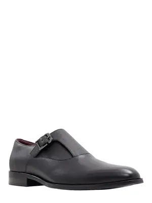 Aldo Buckled Monk Strap Leather Shoe - Other Black