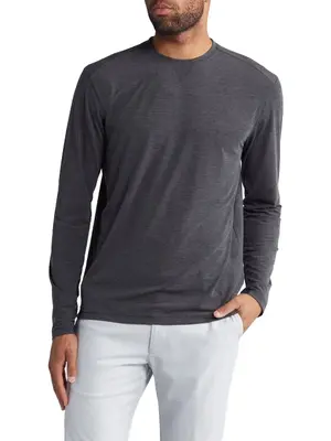 Johnnie-o Johnnie-O Course Long Sleeve Performance T-Shirt Heather Black