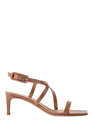GIANVITO ROSSI Tokio 55 Patent-leather Sandals - Neutrals
