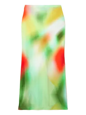 SIEDRES Lilt Tie-dye Midi Skirt - Green