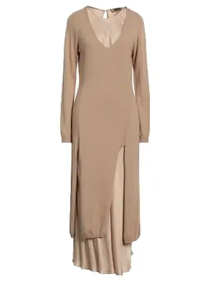 TWINSET Midi Knitted Dress - Camel