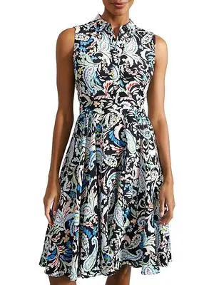 HOBBS LONDON Belinda Paisley Print Shirt Dress - Multi