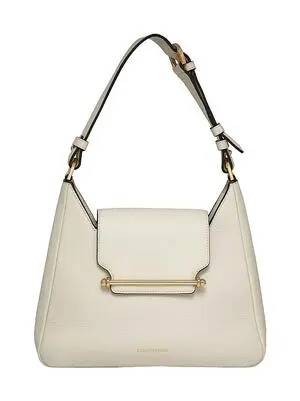 Strathberry Multrees Leather Hobo Bag - Vanilla