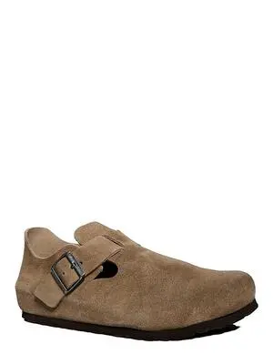 BIRKENSTOCK London Suede Slippers - Beige