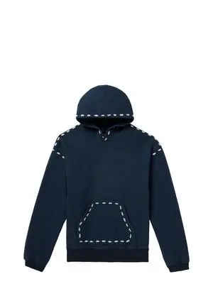 Kapital Marionette Printed Cotton-jersey Hoodie - Blue