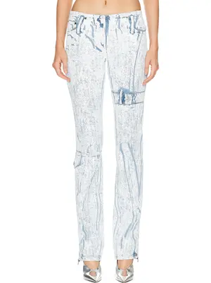 Acne Studios Denim Trouser - Light Blue & White