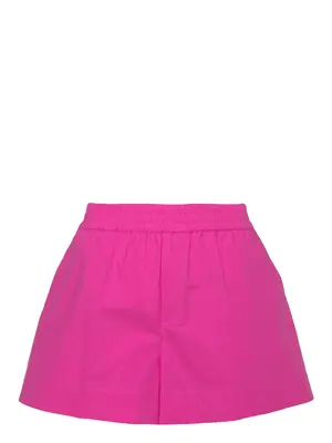 P.a.r.o.s.h Elasticated-waist Cotton Shorts - Pink