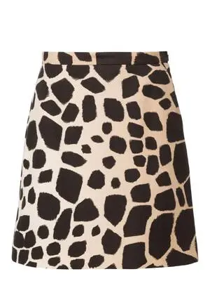 Max Mara Ombré Giraffe-print Miniskirt - Neutrals