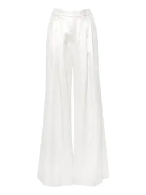 Chloé Wide-leg Silk Trousers - Silver