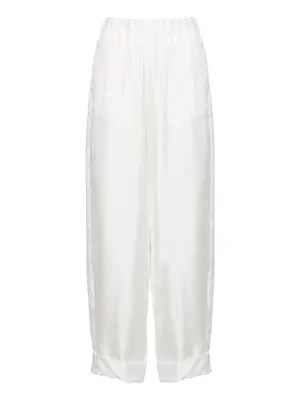 BLANCA VITA High-waist Palazzo Trousers - White