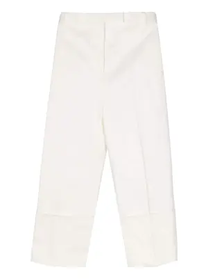 Thom Browne Pressed-crease Tapered Trousers - White