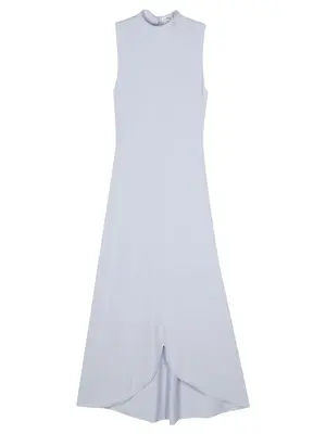 COURREGES Logo-embroidered Maxi Dress - Blue