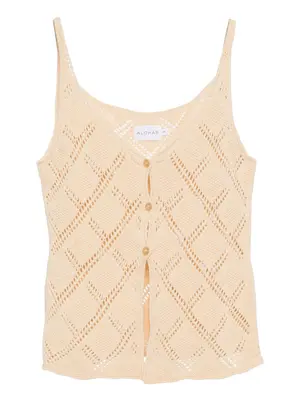 ALOHAS Crochet-knit Top - Neutrals