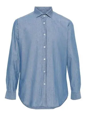 DELL'OGLIO Spread-collar Cotton Shirt