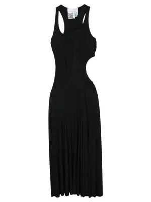 Natasha Zinko Cut-out Ribbed Maxi Dress - Black
