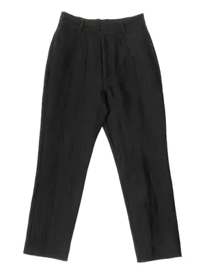 UMA WANG Slim-fit Linen Trousers - Black