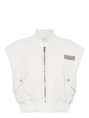 HALFBOY Sleeveless Padded Bomber Jacket - Neutrals