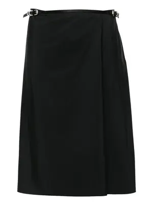 Givenchy Voyou Taffeta Wrap Skirt - Black